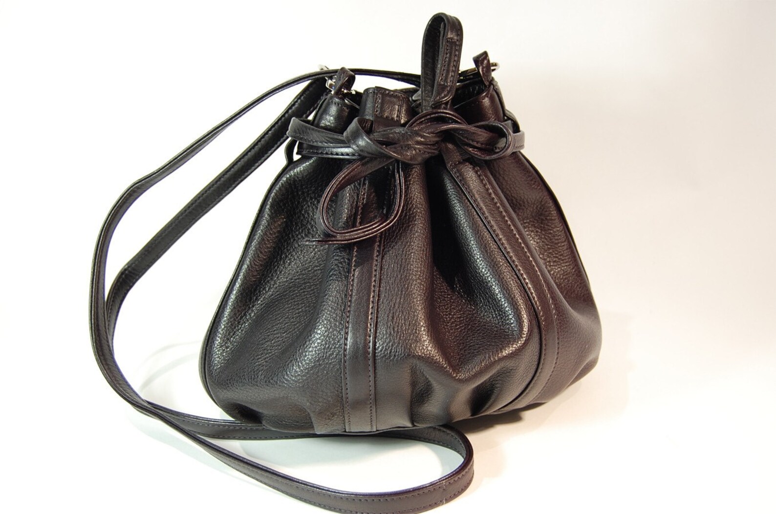Black or Grey Drawstring Bag Bucket Bag sophie in - Etsy
