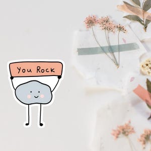 Fun Gift Idea You Rock Cute Sticker Inspirational Vinyl Sitcker - Etsy