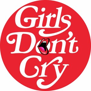 Girls Don't Cry Cute & Bold Circle Sticker – Playful Retro Typography ...