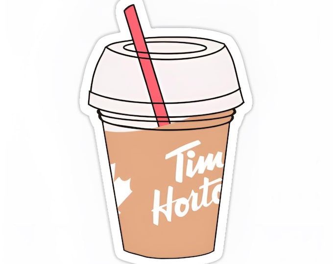Tim Hortons Iced Capp Sticker, Glossy Vinyl Waterproof, Iced Coffee ...