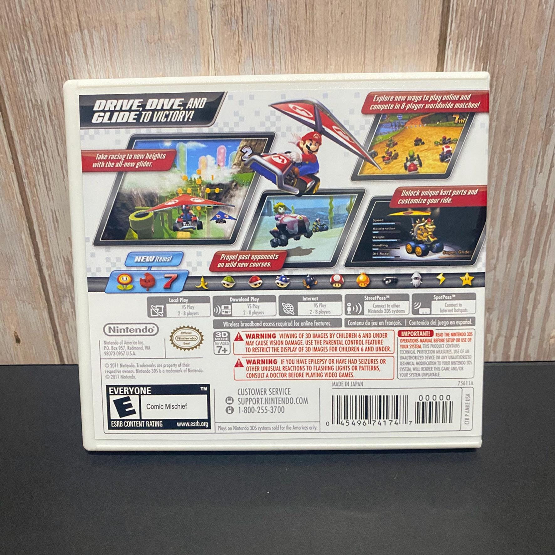 Mario Kart 7 for Nintendo 3DS Replacement Case - NO GAME CARTRIDGE - Etsy