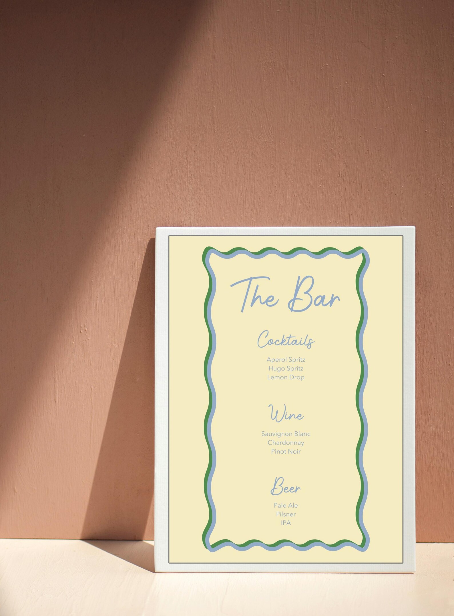 Bar Menu Design Bar Menu Template Customizable Signature Drinks Fun ...