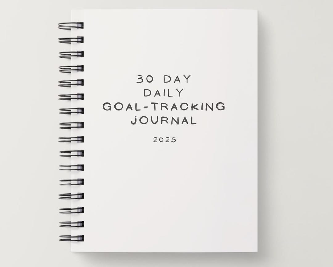 30 Day Digital Printable Goal-tracking Journal - Etsy
