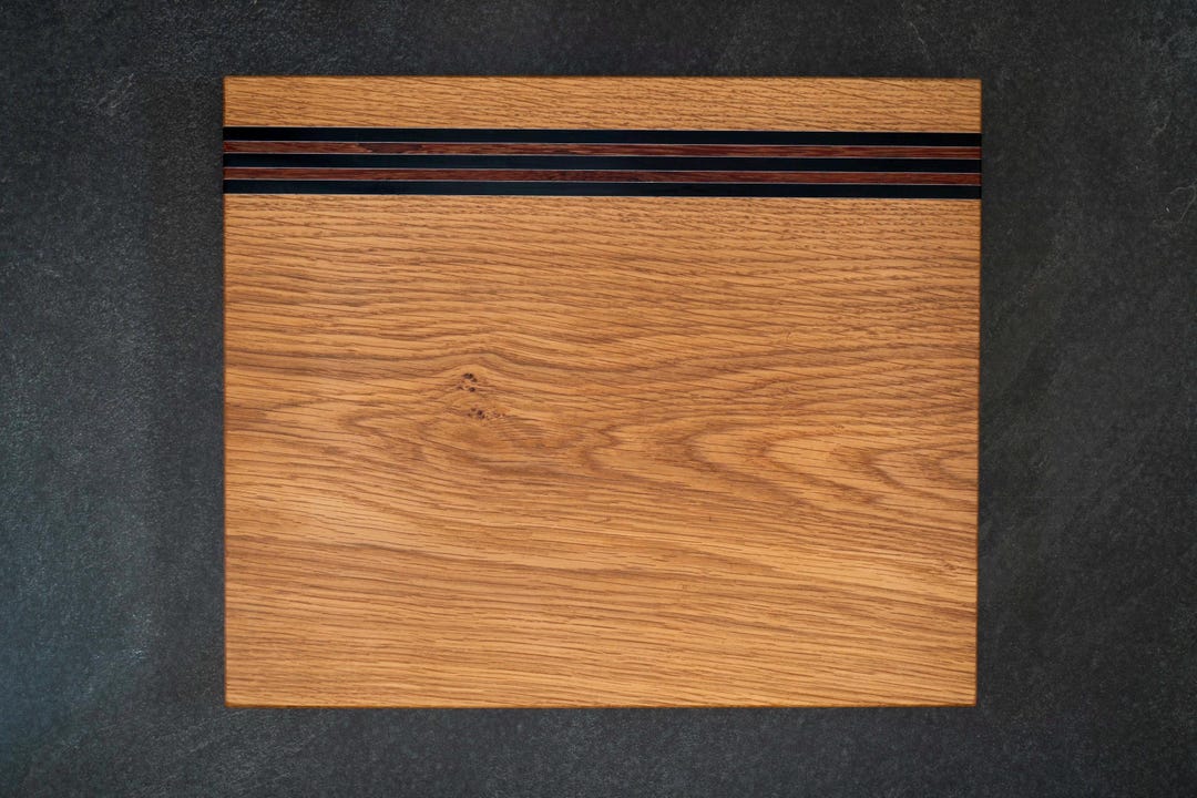 Cutting Board Solid Oak Longwood Oak Flank Wood With Tropical Wood ...