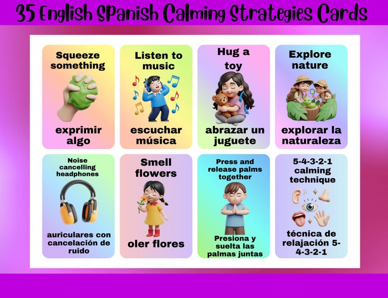 35 Coping Skills Cards Kids Teens Autism ADHD Coping Strategies Self ...