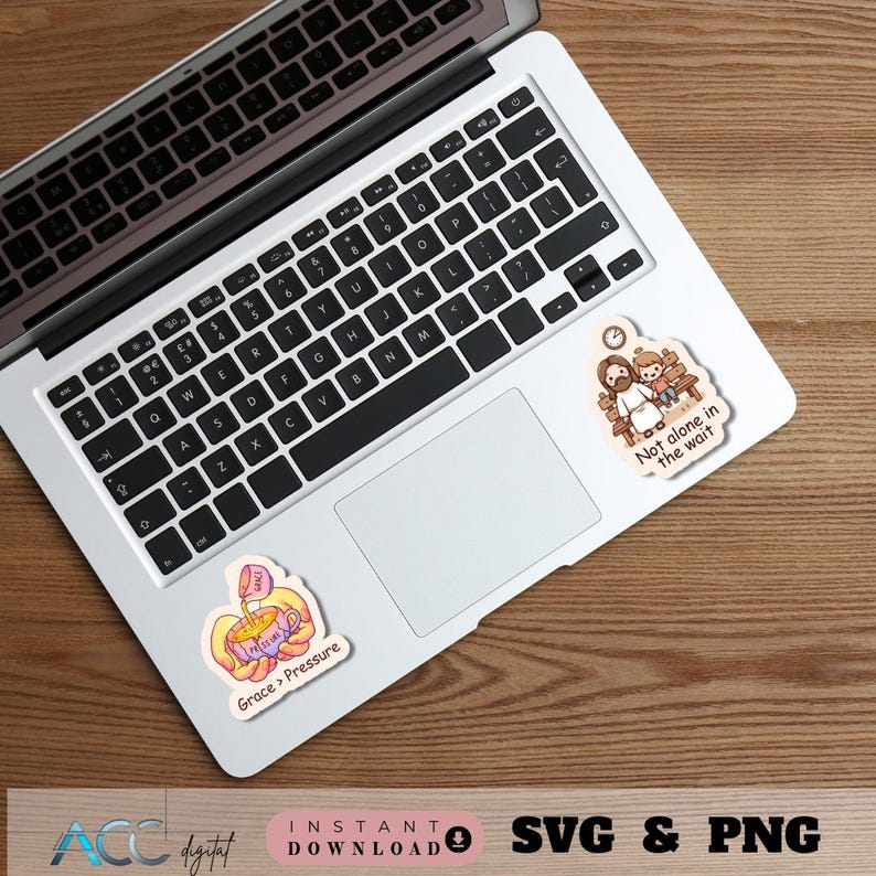 Cute Christian Quotes Stickers SVG PNG Bundle, Printable Bible Study ...