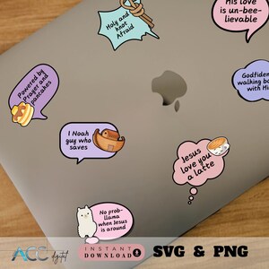 Cute Christian Sticker Pack SVG PNG Bundle, Bible Sticker, Printable ...