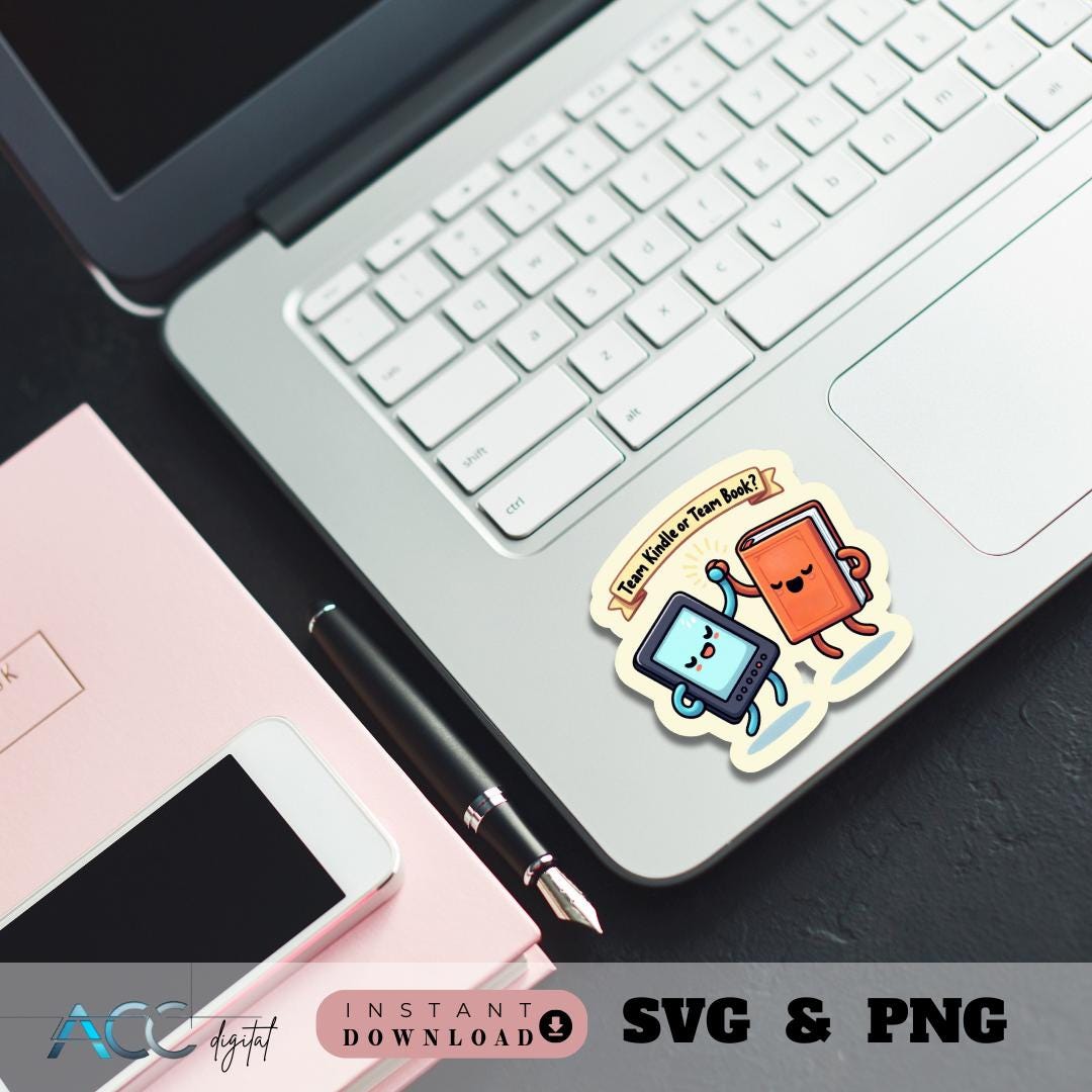 Kindle Stickers Booktok SVG PNG Bundle, Printable Bookish Sticker ...