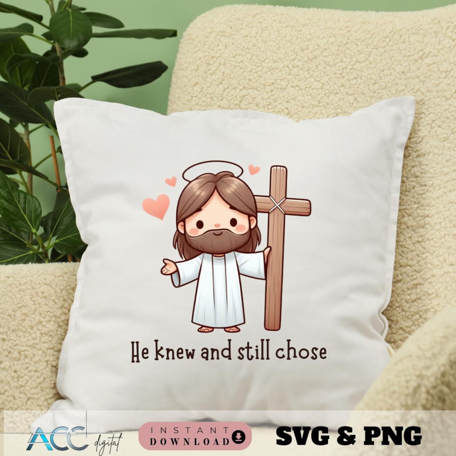Jesus Stickers SVG PNG Bundle, Christian Printable Sticker Pack, Faith ...