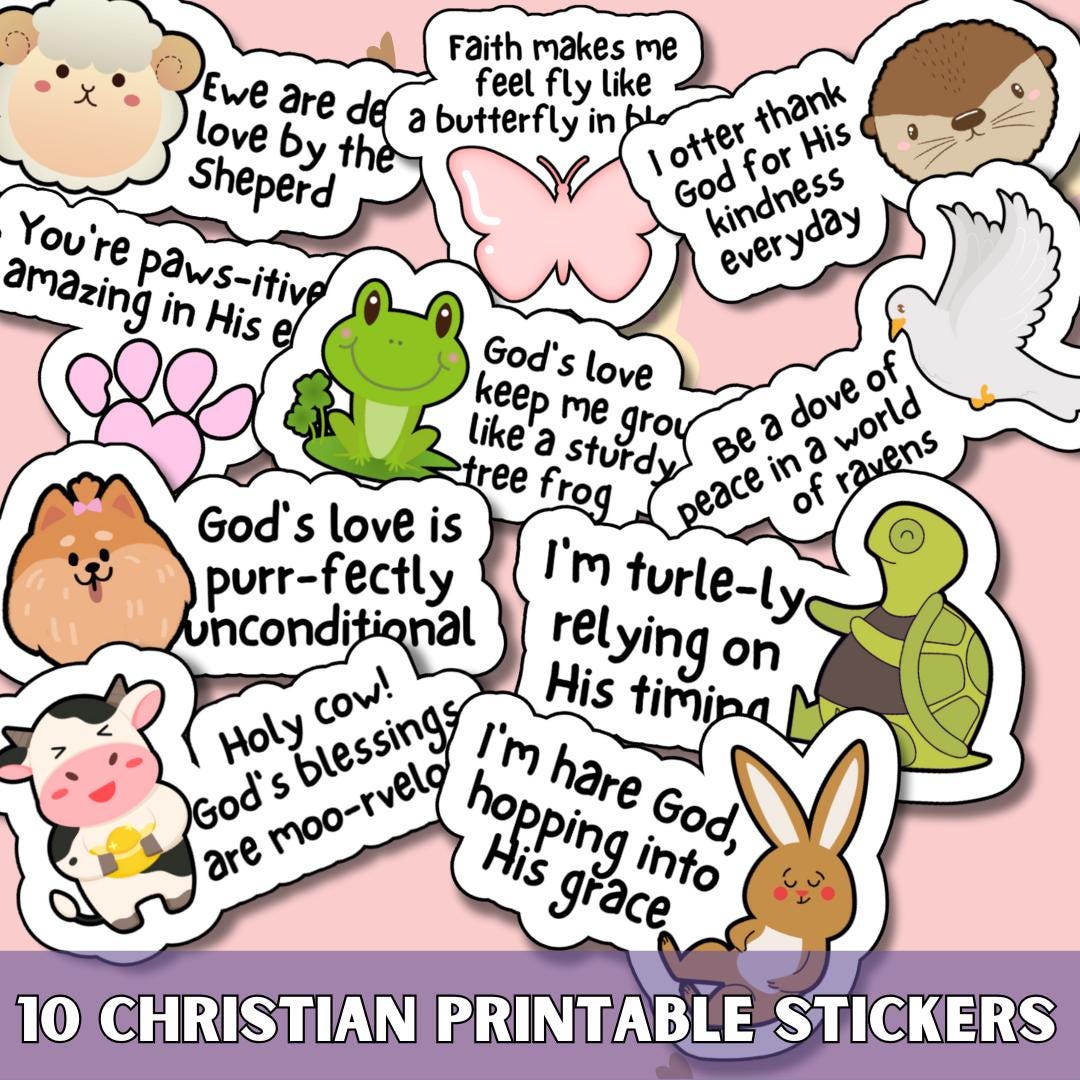 Christian Humor Quotes SVG PNG Bundle, Faith Stickers Svg, Printable ...