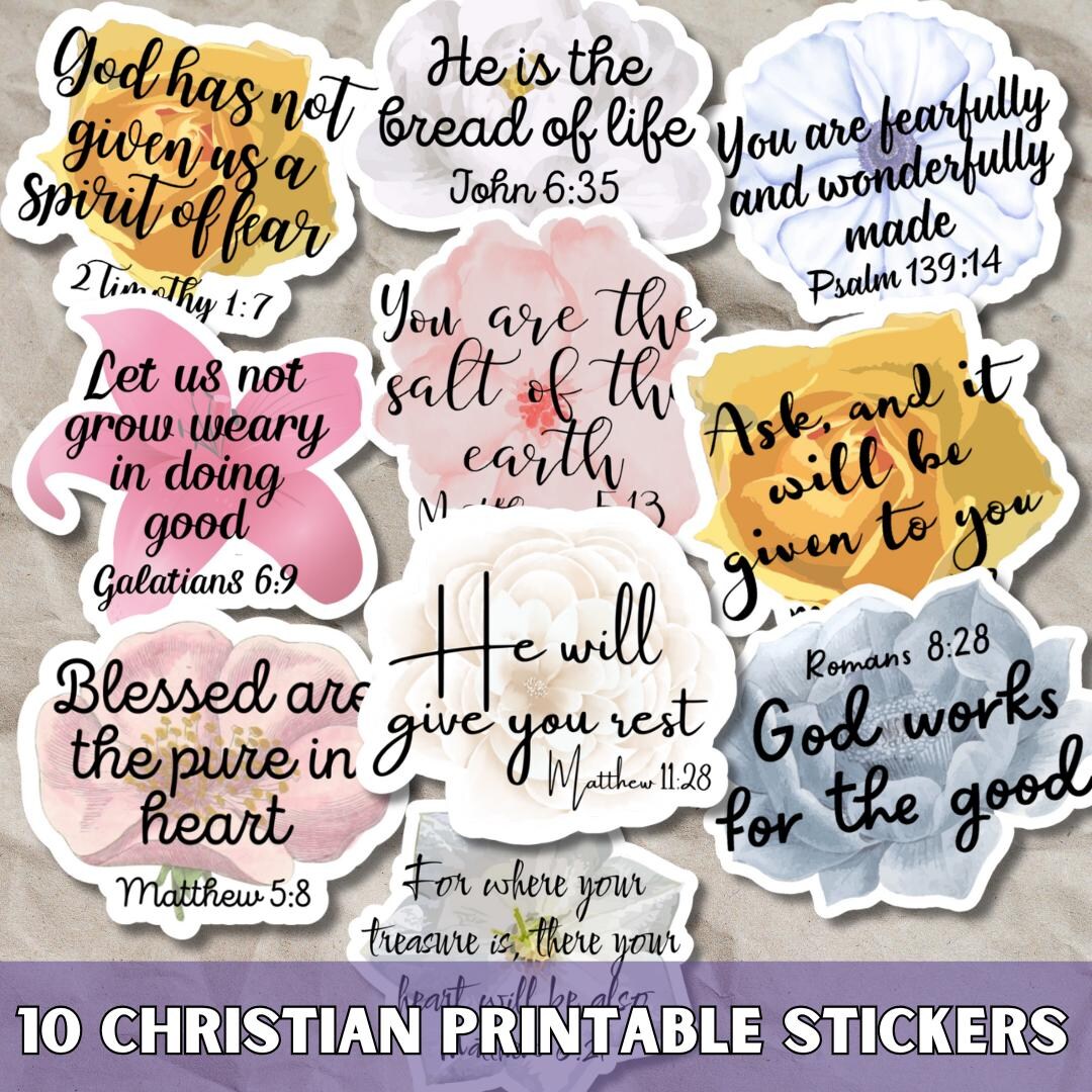 Christian Bible Verse SVG PNG Bundle, Christian Quotes Png, Faith Svg ...