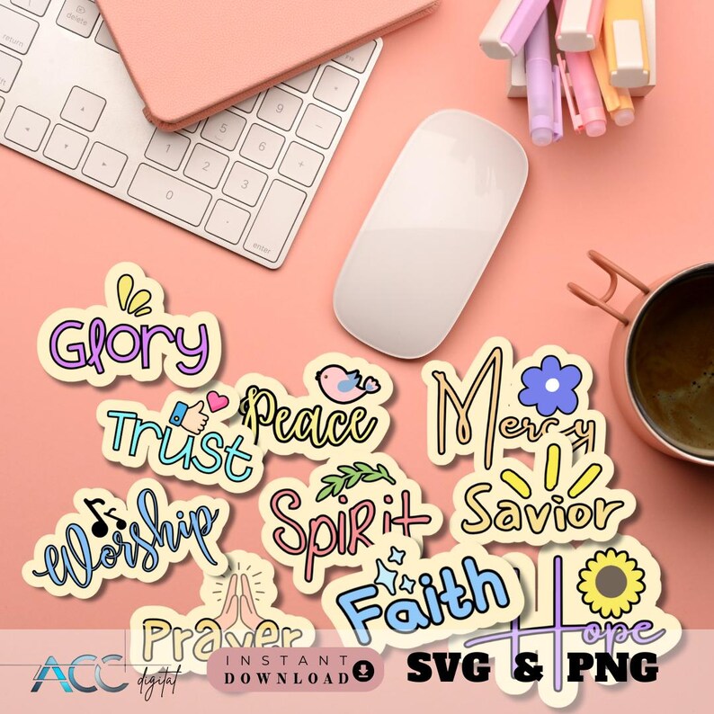 Bible Verse Inspired Clipart SVG PNG Bundle, Christian Svg, Christian ...