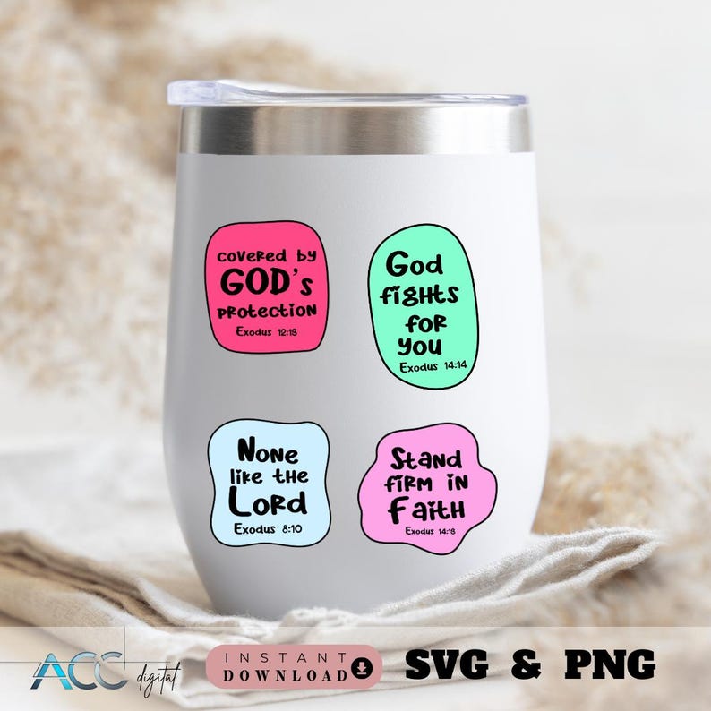Exodus Inspirational Bible Verse SVG PNG Bundle, Christian Journal ...
