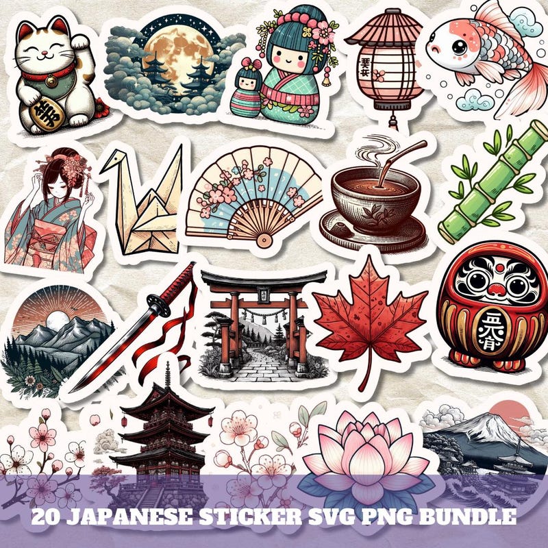 Japanese Sticker Pack - Etsy
