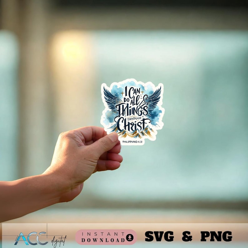 Watercolor Bible Verse Stickers SVG PNG Bundle, Printable Water Bottle ...