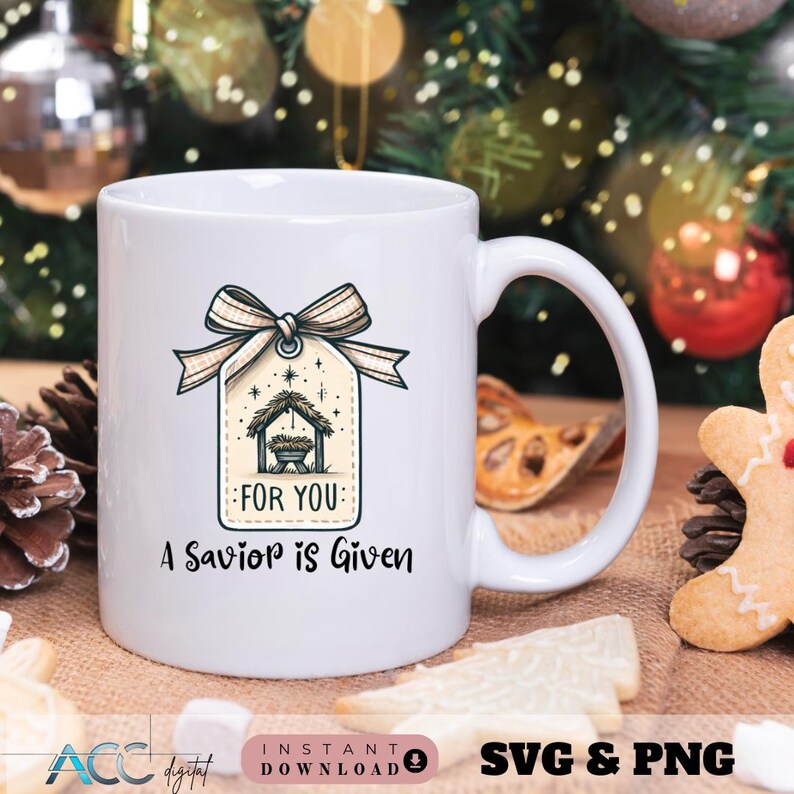 Religious Christmas Sticker Pack SVG PNG Bundle, Christian Holiday ...