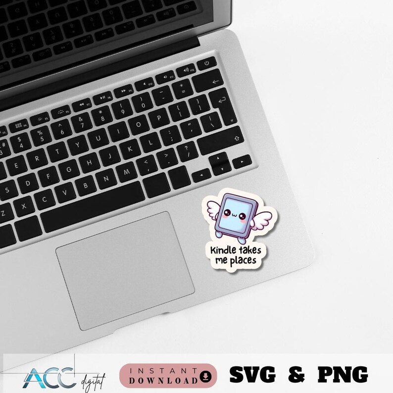 Bookish Stickers Pack SVG PNG Bundle, Kawaii Kindle Stickers for ...