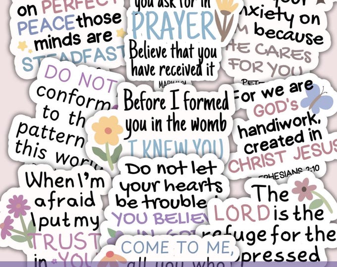 Christian Sticker Bundle, Printable Stickers, Bible Journaling ...