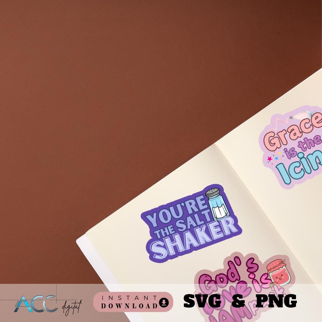 Witty Christian Quotes SVG PNG Bundle, Christian Humor, Jesus Sticker ...