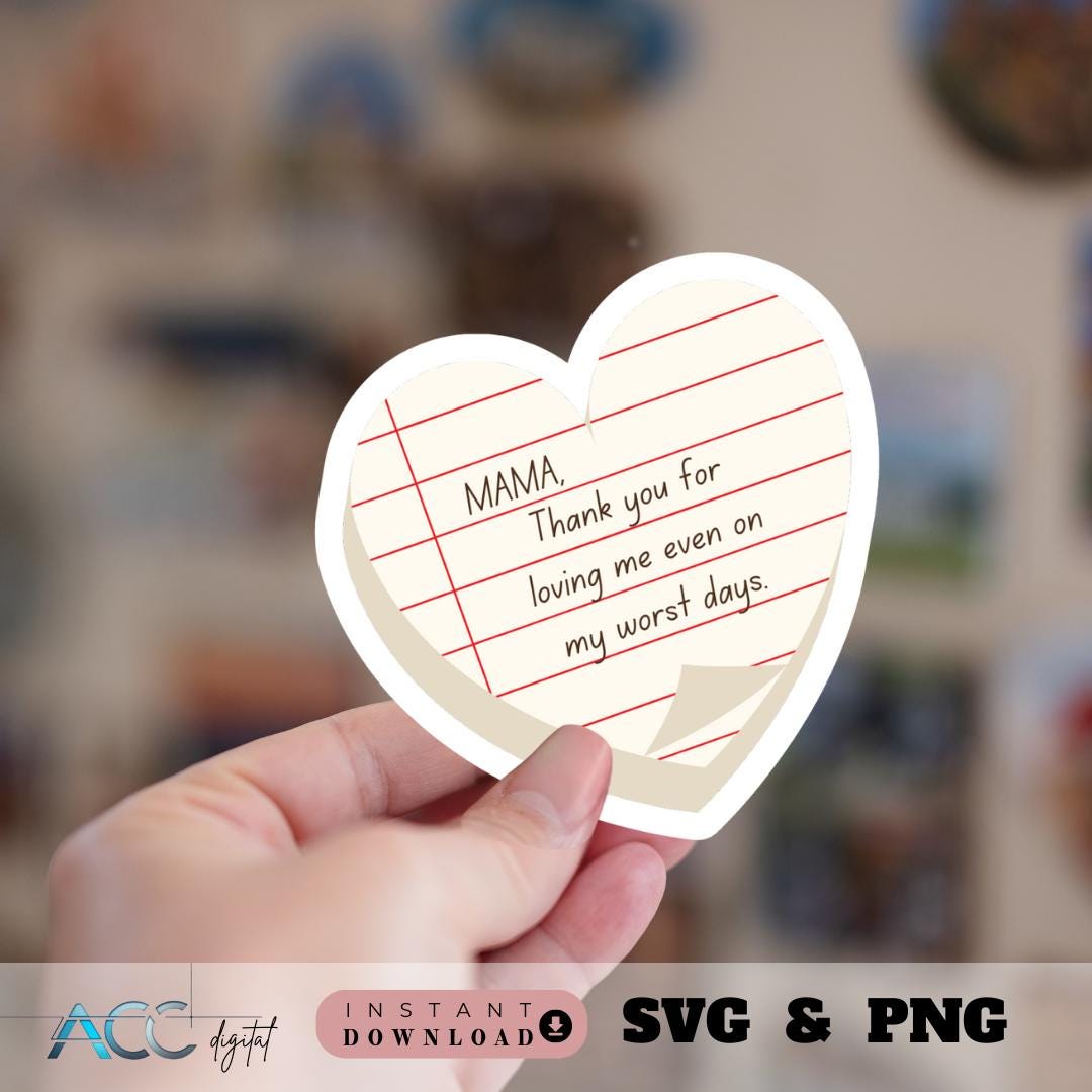 Gratitude Mother's Day Sticker SVG PNG Bundle, Happy Mother's Day, Best ...