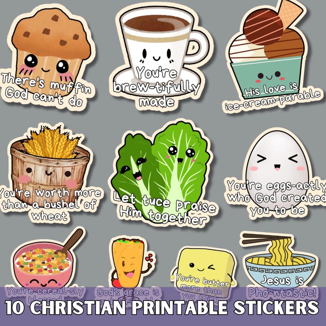 Christian Humor Quotes SVG PNG Bundle, Christian Stickers, Faith Based ...