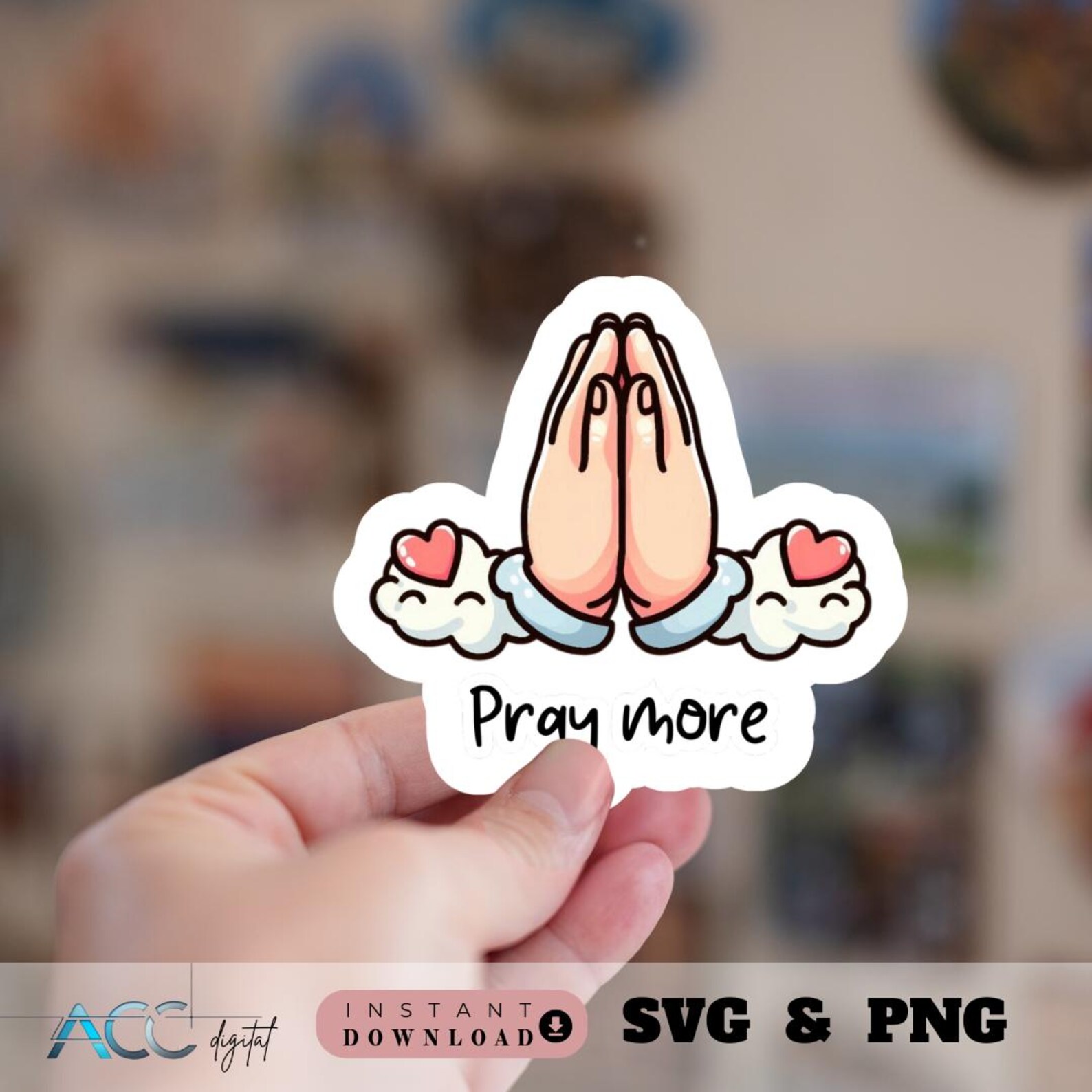 Christian Stickers Pack Svg Png, Faith Png Bundle, Religious Quotes ...