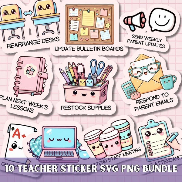 School Kawaii Planner - Etsy
