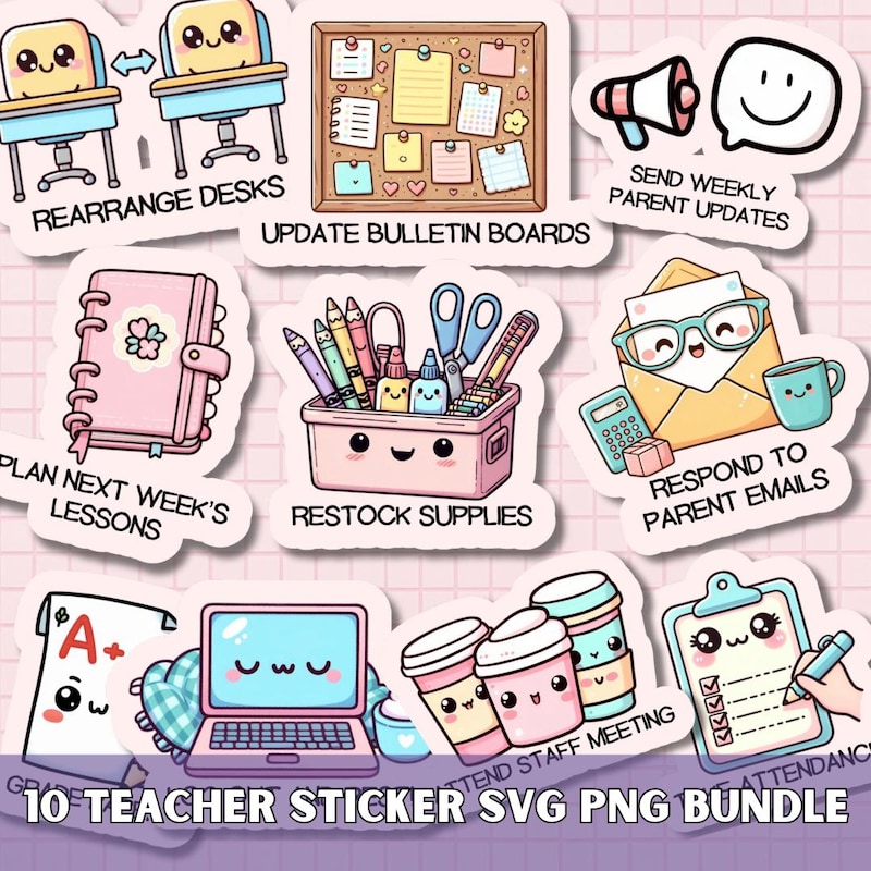 School Kawaii Planner - Etsy