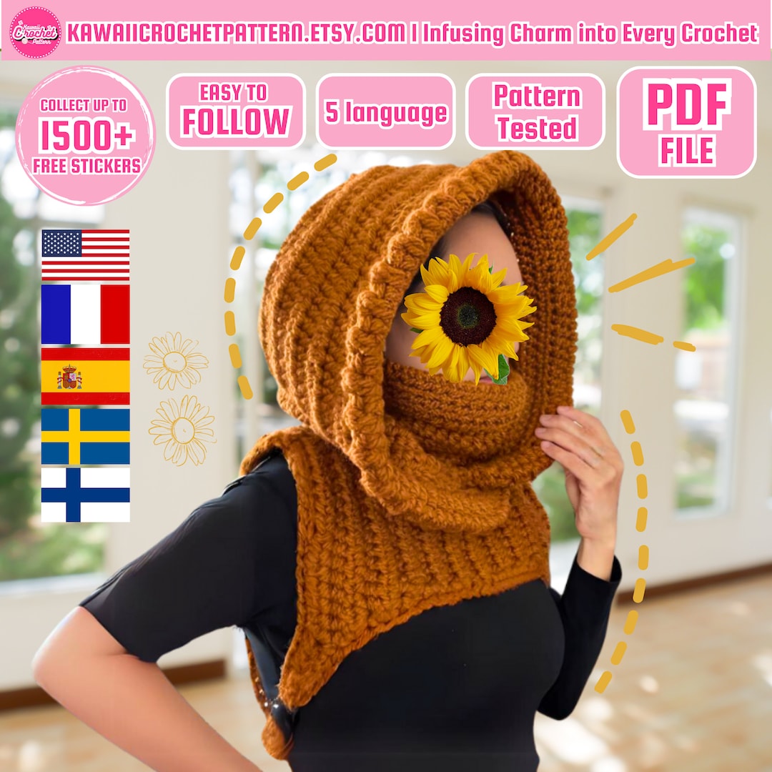 Matrixx Hood Crochet Pattern Available in 5 Languages L Crochet Pattern ...