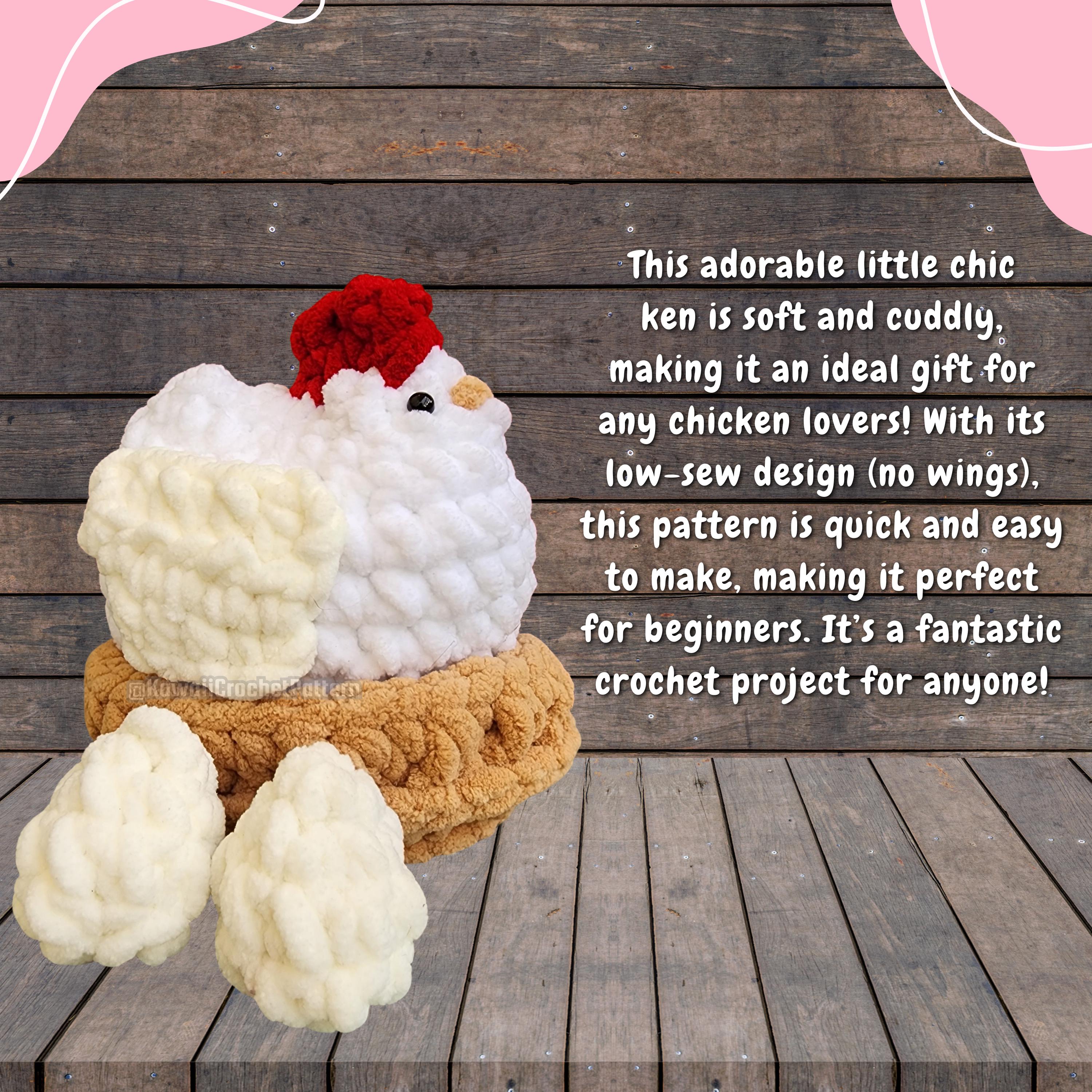 Chicken Crochet Pattern, Crochet Farm Animal Pattern, Chicken Plush ...