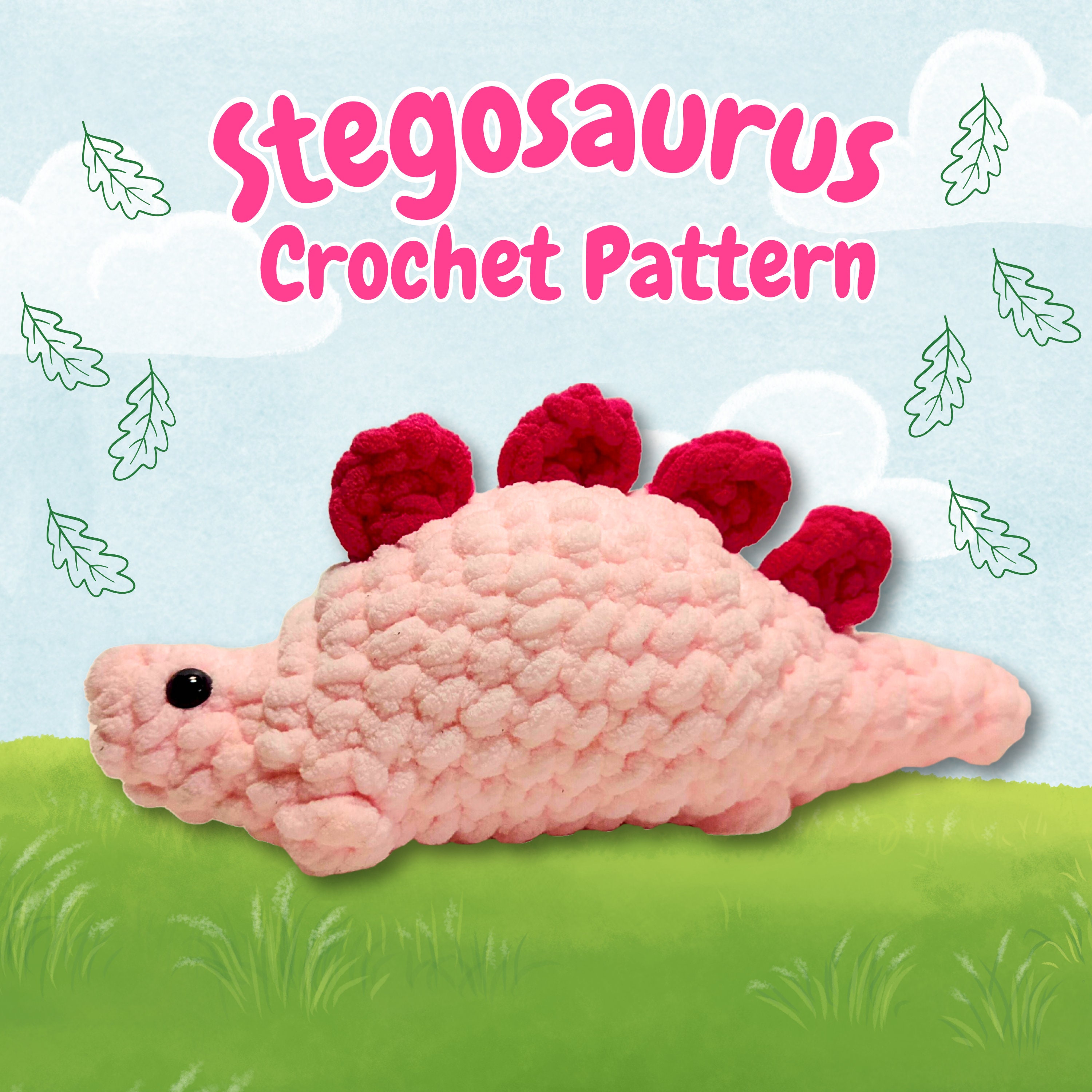 No Sew Stegosaurus Pattern, Dinosaur Crochet Pattern, No-dew Amigurumi ...