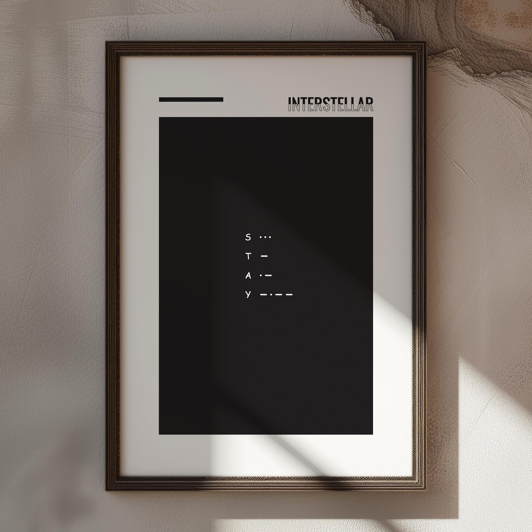 Interstellar Movie Poster, Minimalist Movie Poster, Wall Art Print ...