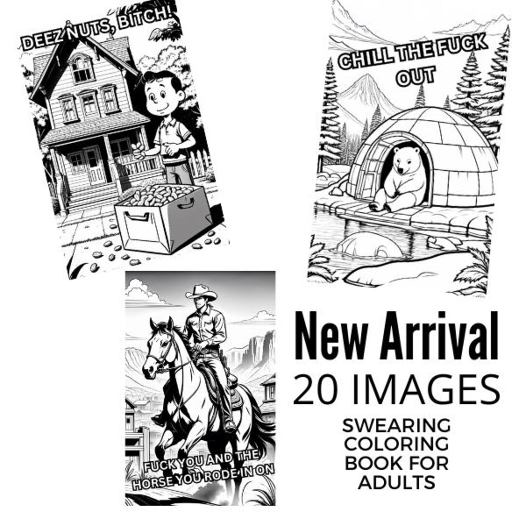 Adult Swearing Coloring Book Swear Words Coloring Book for Adults: 20 ...