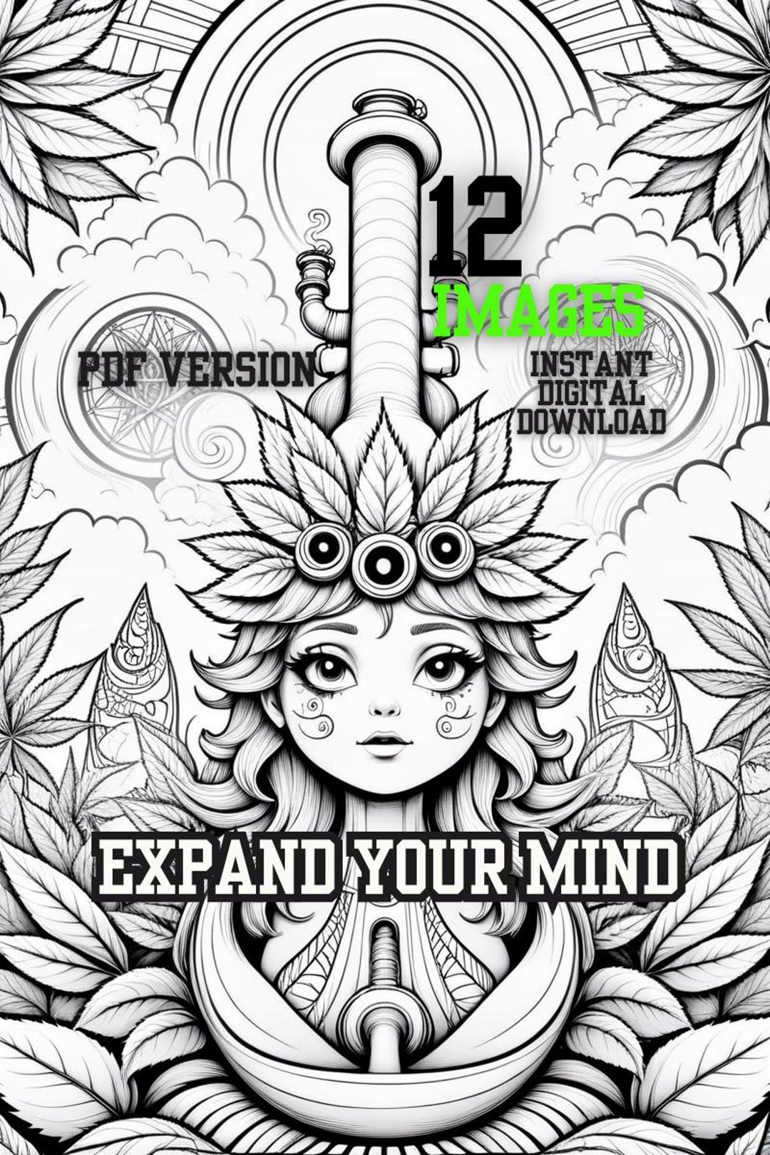 Cannabis Dreams: Volume 1 Adult Coloring Book With Weed, Stoners ...