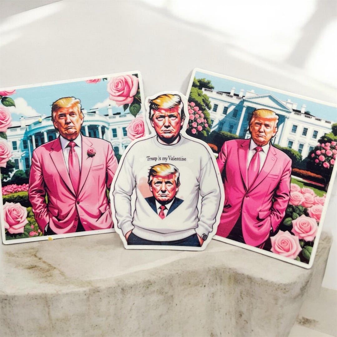Donald Trump Stickers Pack of 3 Valentines Day Inspired - Etsy
