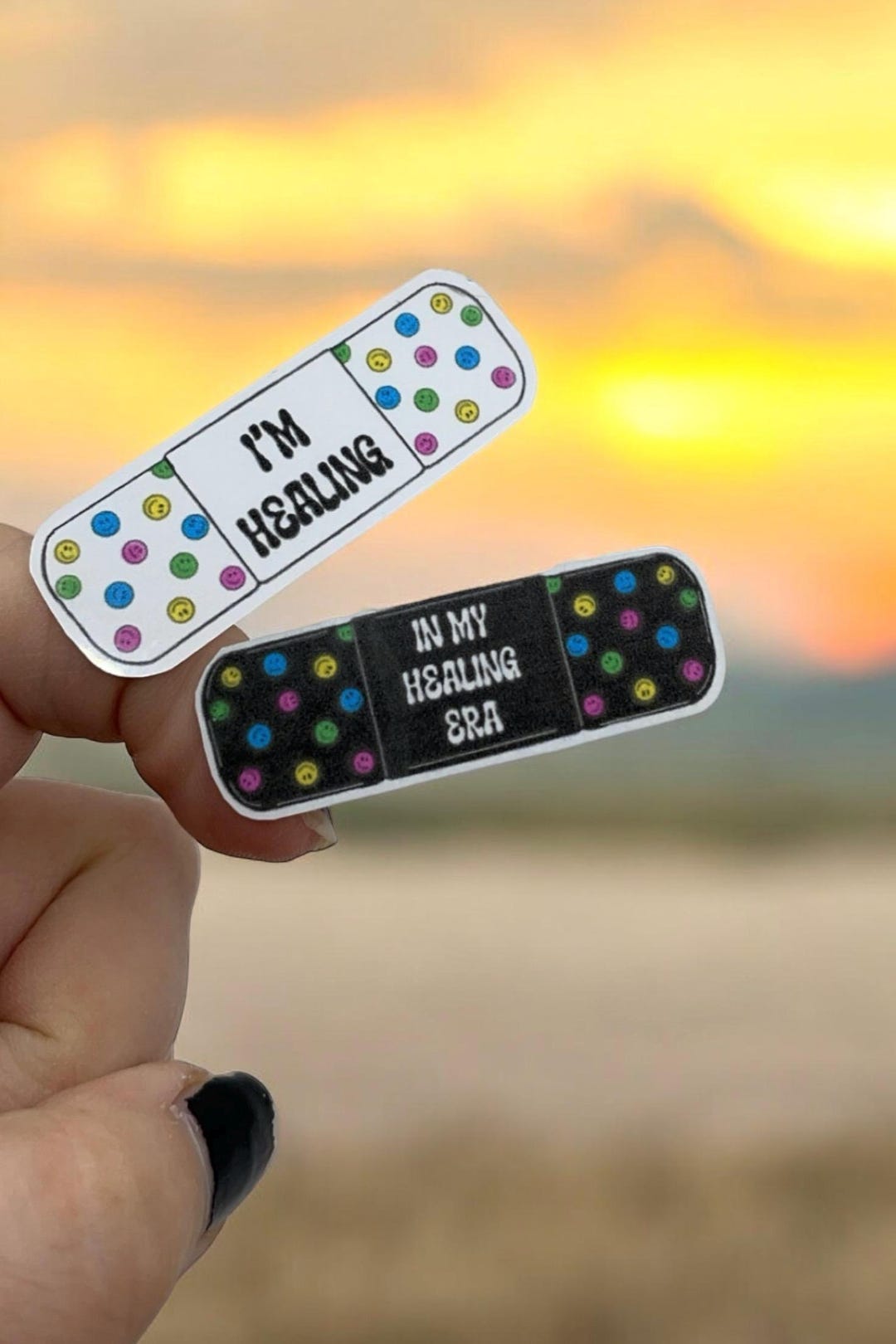 Smiley Face Band Aid Sticker - Etsy