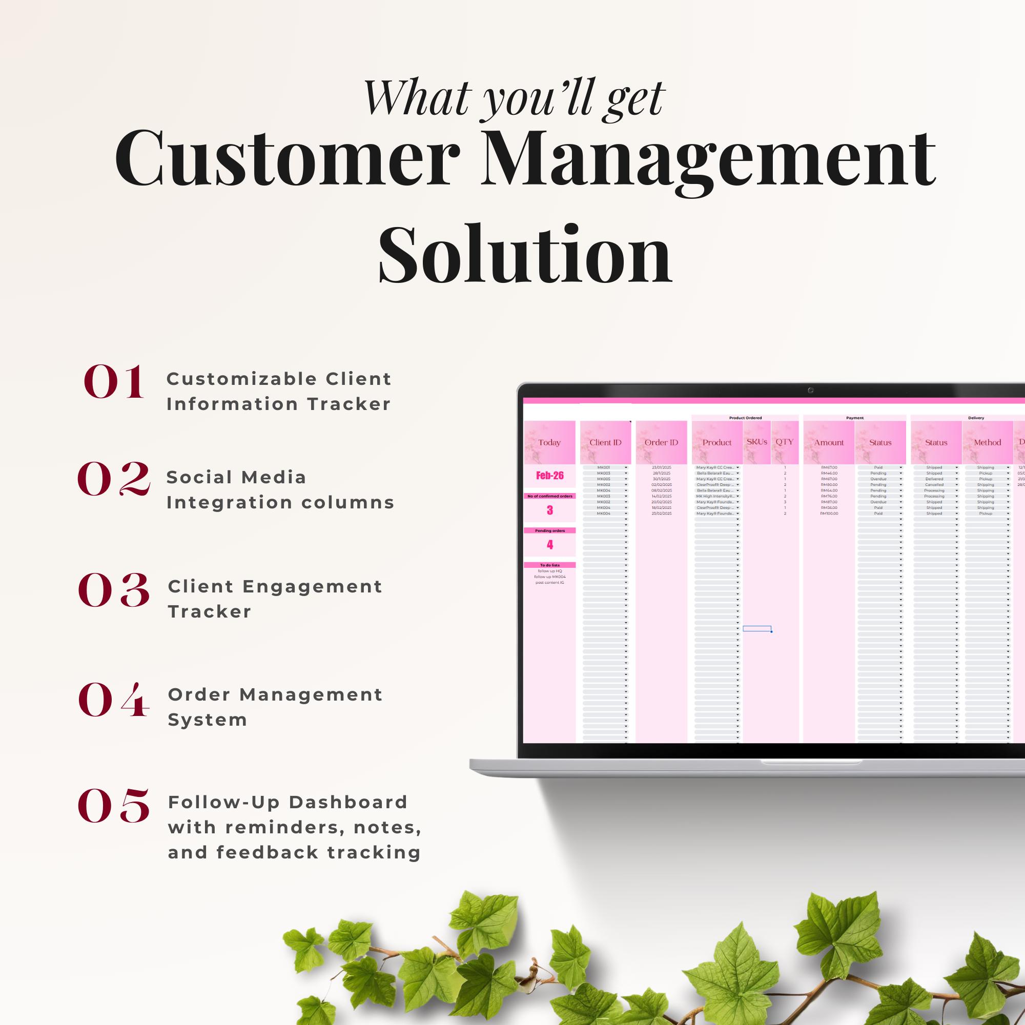 Mary Kay Planner Customer Management Tool, Digital Client Organizer ...