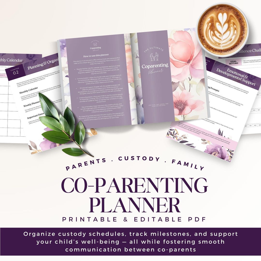 Co-parenting & Custody Planner | Printable Child Custody Calendar ...