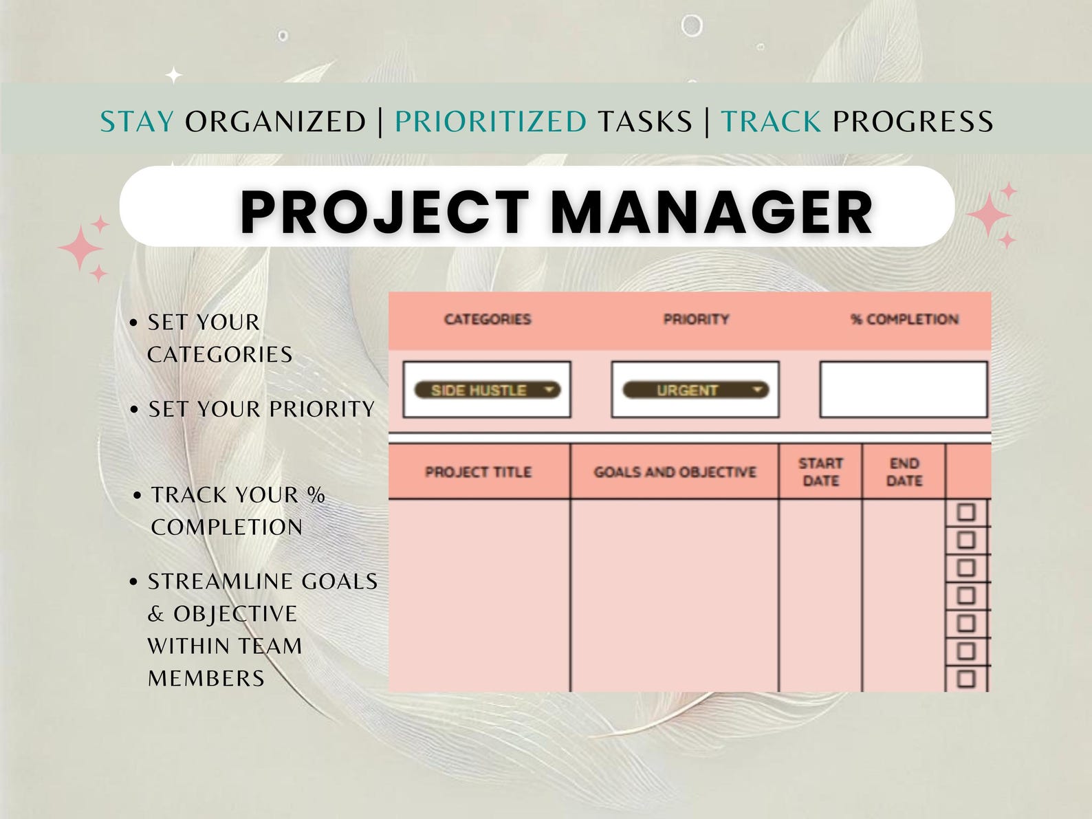 Google Sheets Project Manager Template Task Tracker & Workflow ...