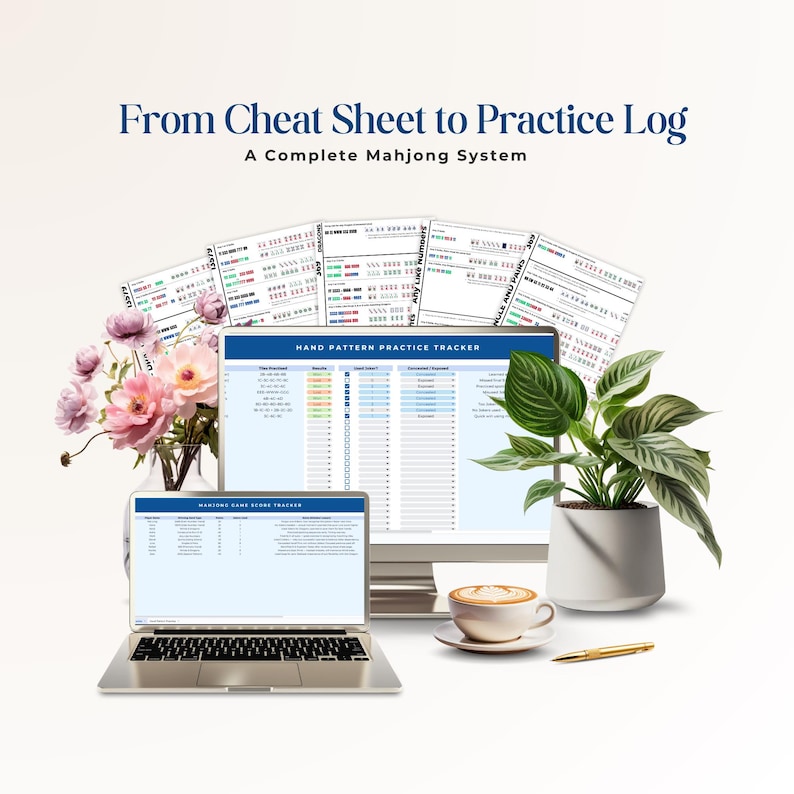 2025 Mahjong Beginner Cheat Sheet and Practice Tracker | Learn Mahjong ...