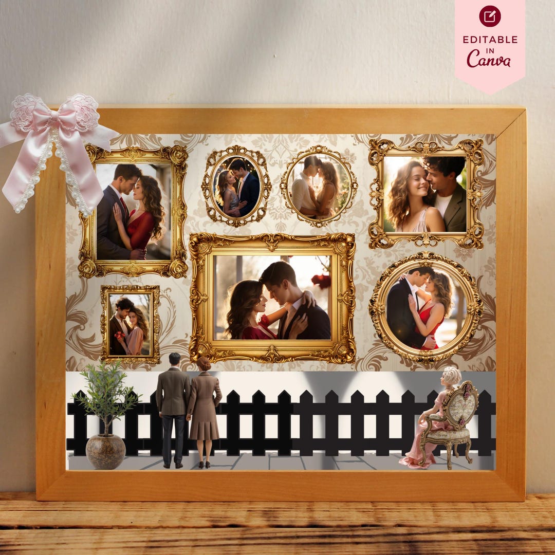 Museum of Us Shadow Box Template, Miniature Photo Museum Collage ...