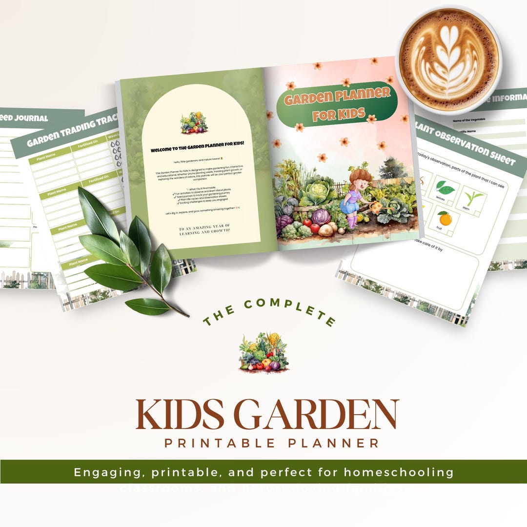 Kids Garden Printable Planner | Homeschool Nature Journal | Fun ...