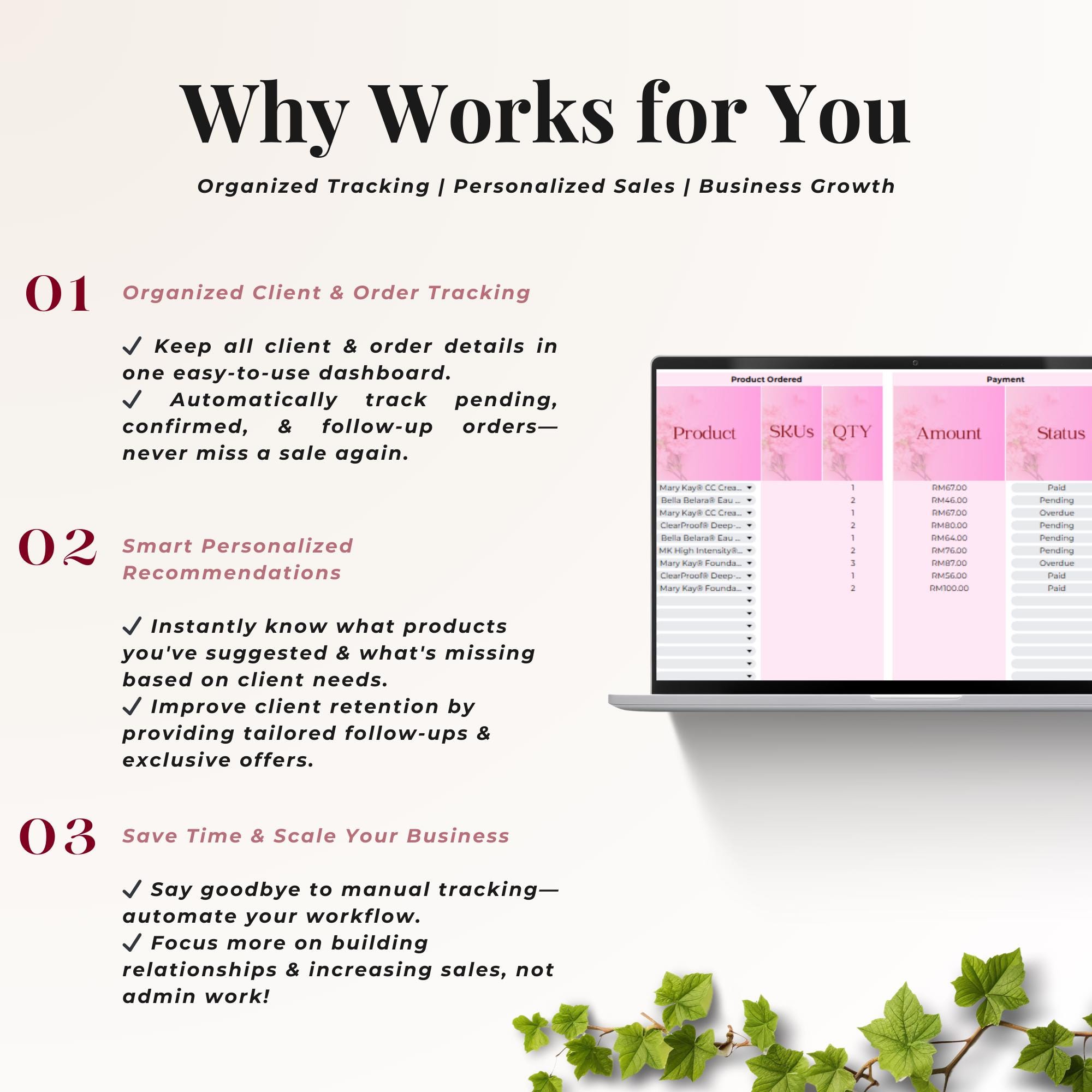 Mary Kay Planner Customer Management Tool, Digital Client Organizer ...