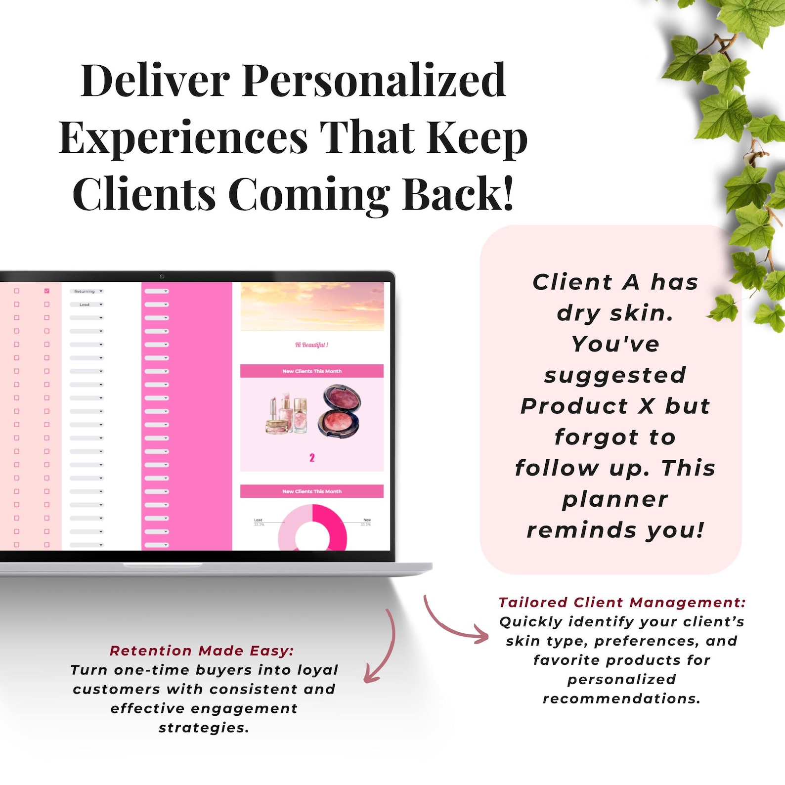 Mary Kay Planner Customer Management Tool, Digital Client Organizer ...