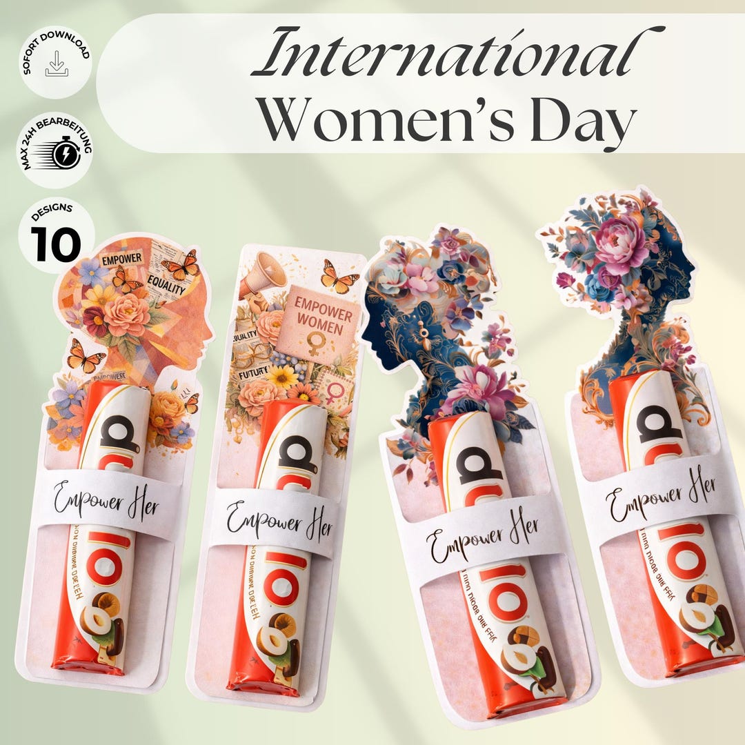International Women’s Day Duplo Gift Wrapper Printable | DIY Chocolate ...