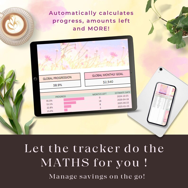 Aesthetic Sinking Fund Tracker Google Sheets Budget Planner & Savings ...