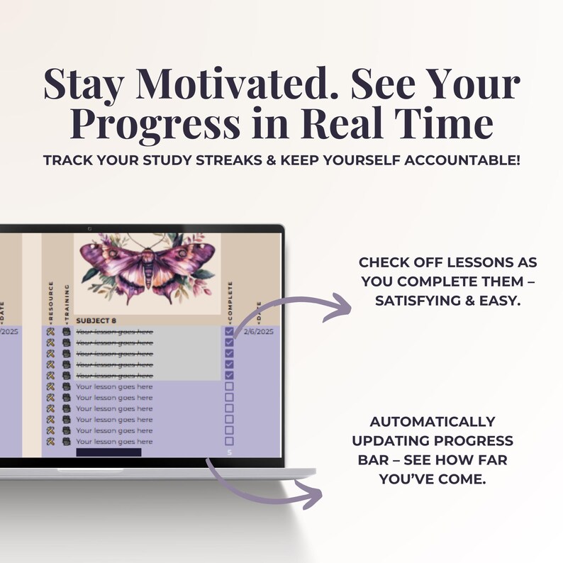 Digital Study Tracker | Google Sheets Planner | Aesthetic Learning ...