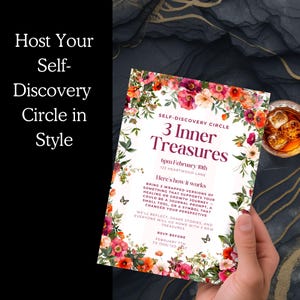 Self-discovery Circle Event Invitation Template | Editable Canva PDF ...