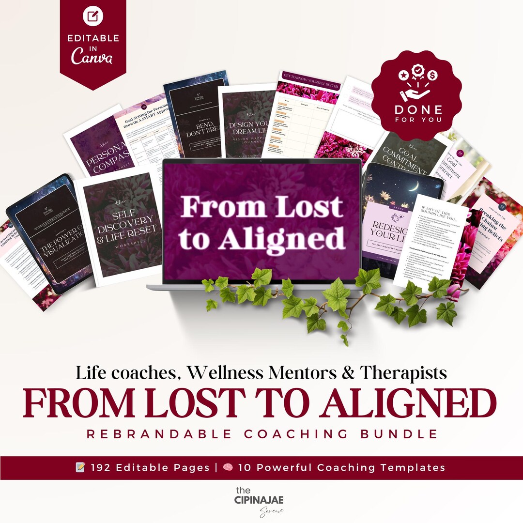 Done for You Life Coaching Bundle | Life Reset Life Coach Worksheets | Client Transformation ...
