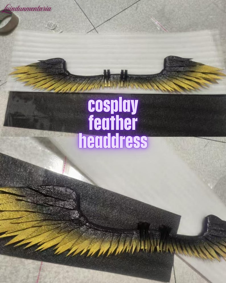 Cosplay Props, Genshin Impact Feather Headpiece, Feather Wings ...